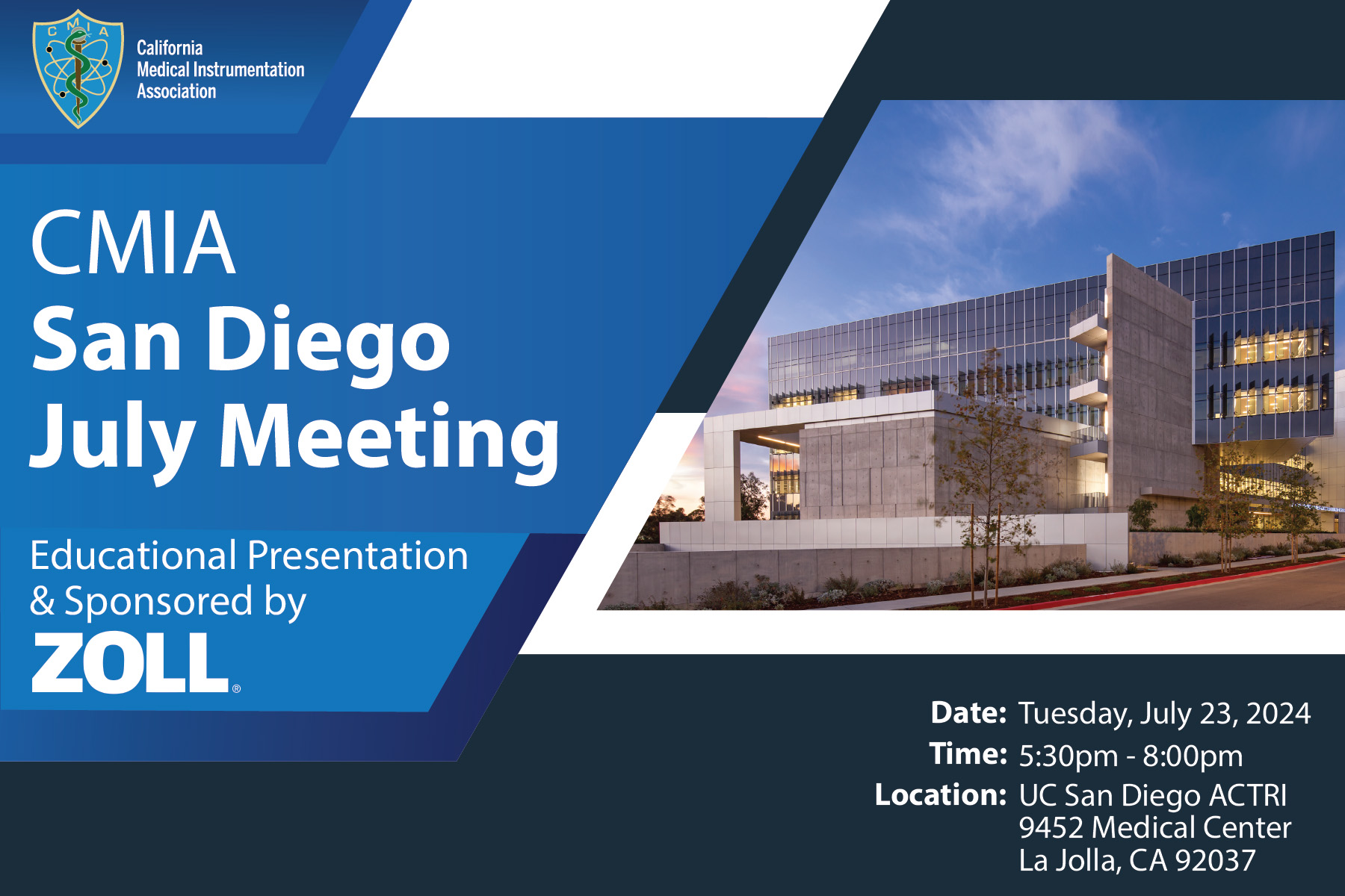 CMIA July Meeting @ UCSD | California Medical Instrumentation ...