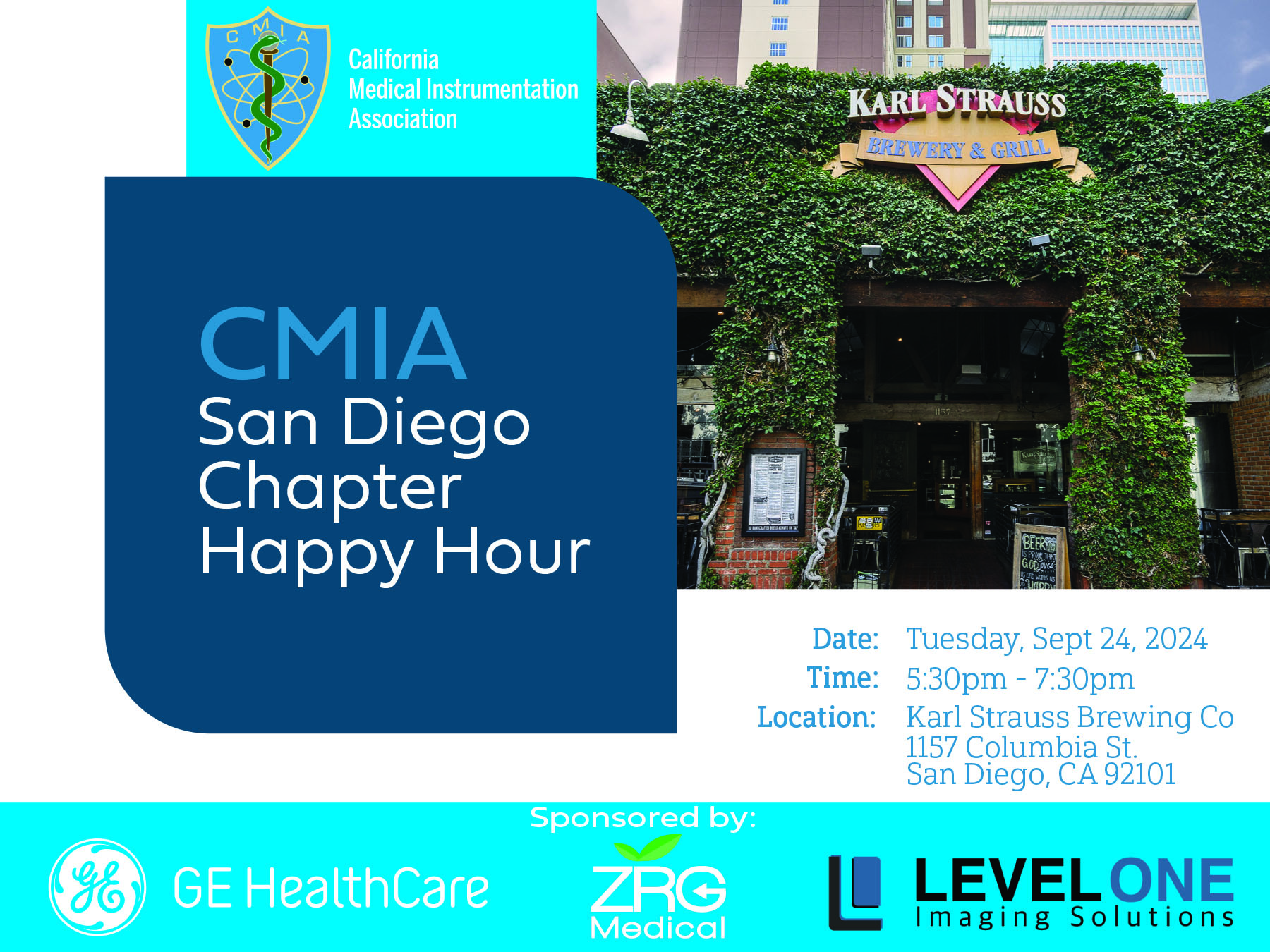 San Diego Chapter Happy Hour Event - Karl Strauss Downtown San Diego | California Medical ...