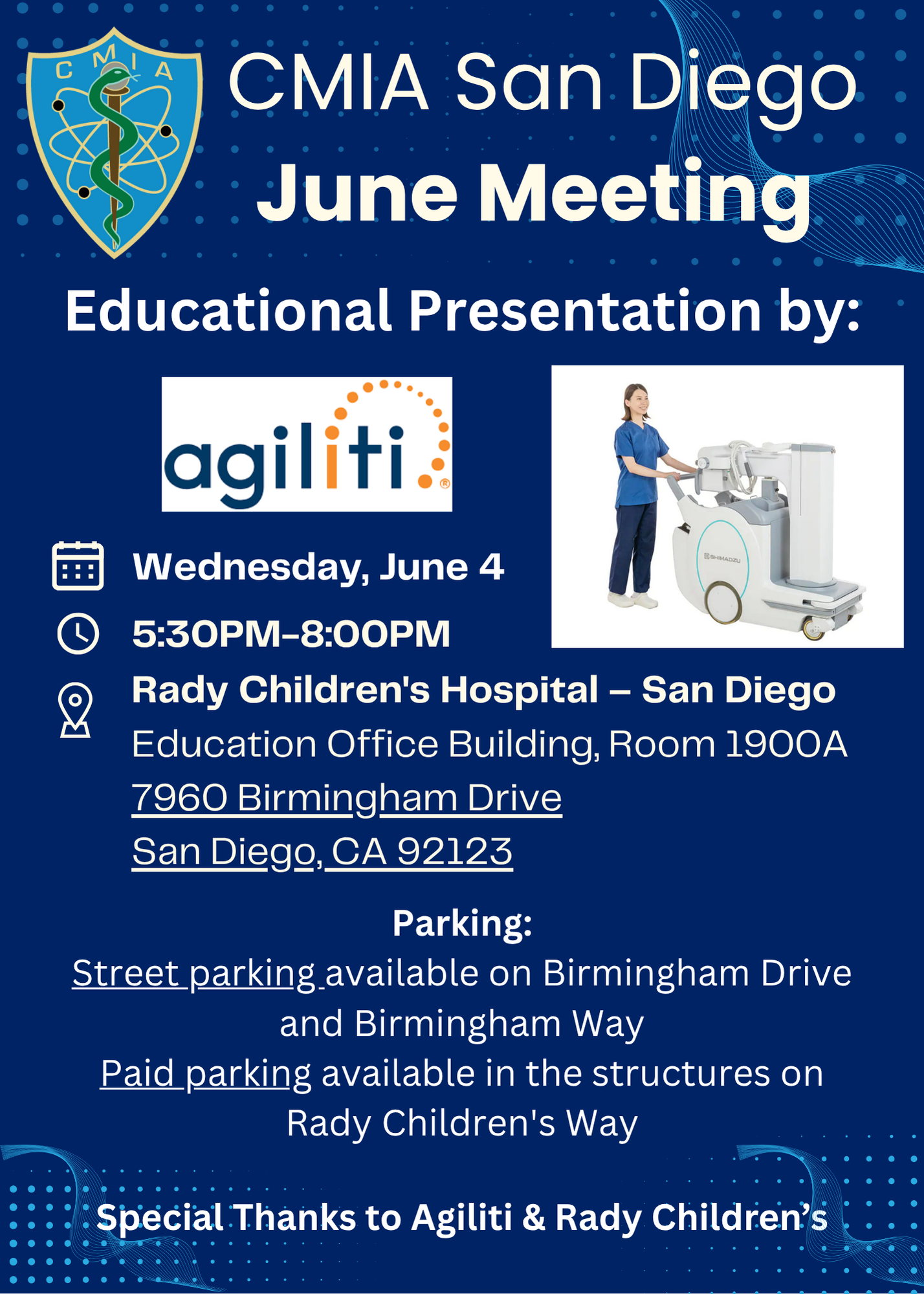 May San Diego Chapter Meeting | California Medical Instrumentation ...