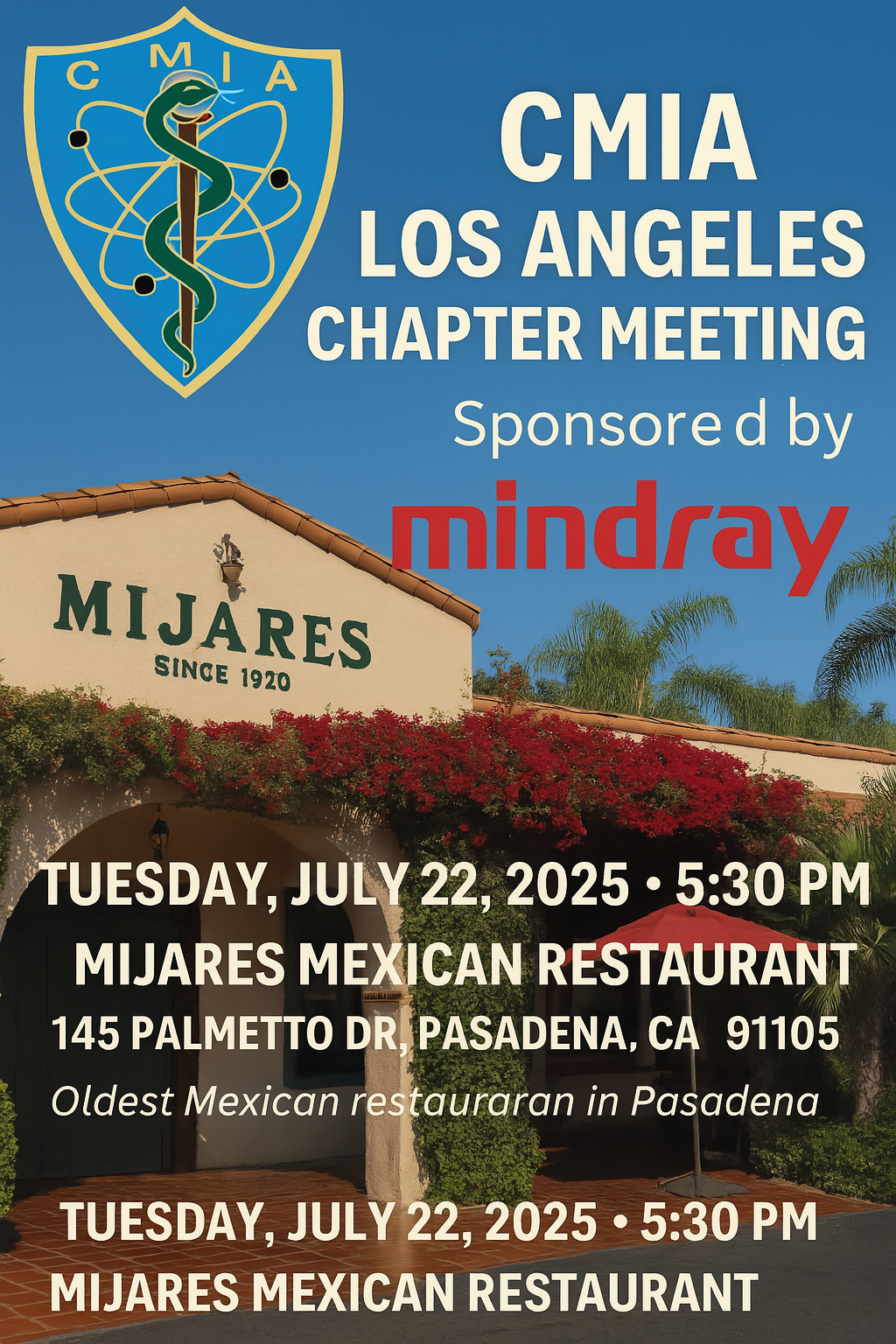 July Los Angeles Chapter Meeting - Sponsored by Mindray | California ...