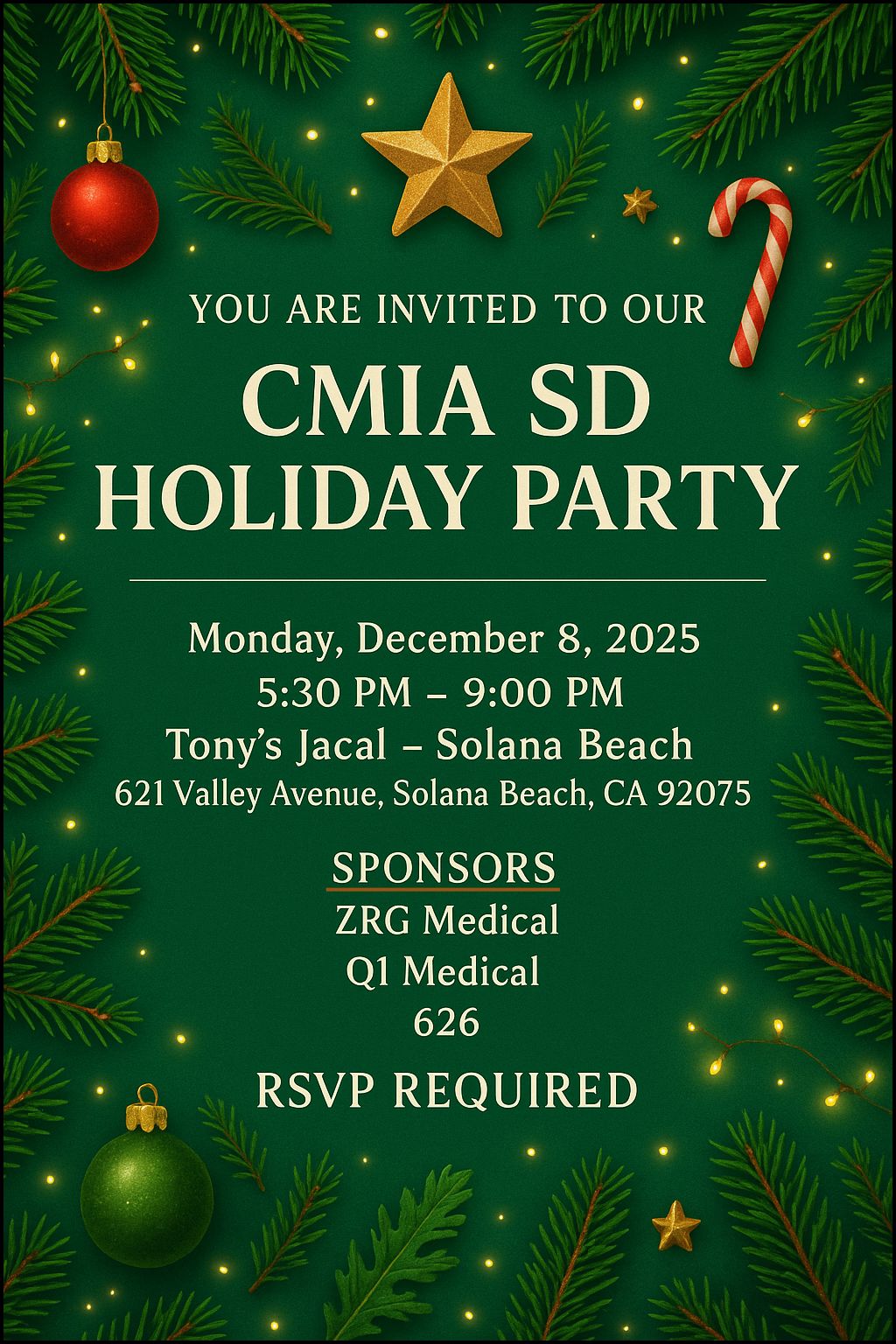 CMIA San Diego Chapter Holiday Party | California Medical ...